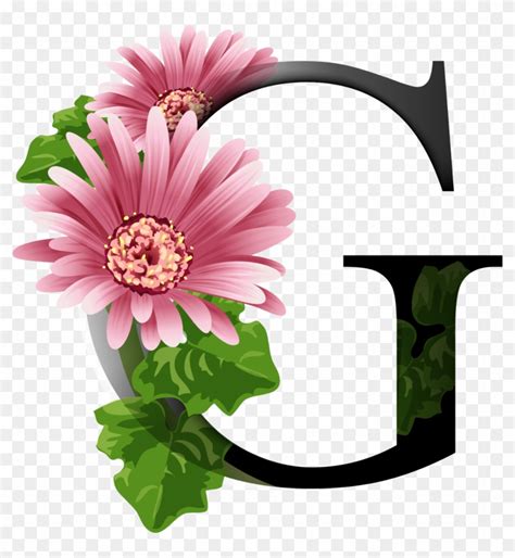 Alfabeto Decorativo Flores Png Flower Images G Free Transparent PNG