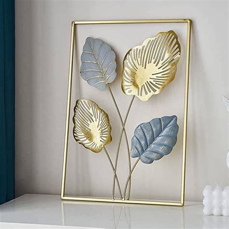 Jual Walldecor Besi Hiasan Dinding Frame Metal Gold Daun Leaf Ginko