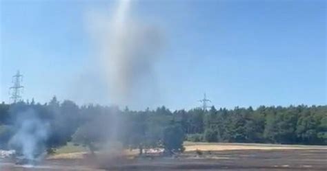 Firefighters Spot Rare Dust Devil Spinning Through