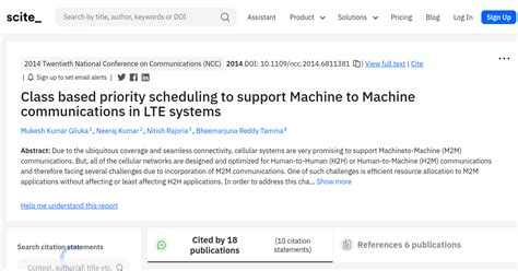 class based priority scheduling to support machine to machine