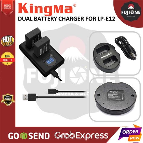 Jual Baterai Kit Kingma Canon Lp E12 2 Pack Dual Charger Shopee Indonesia
