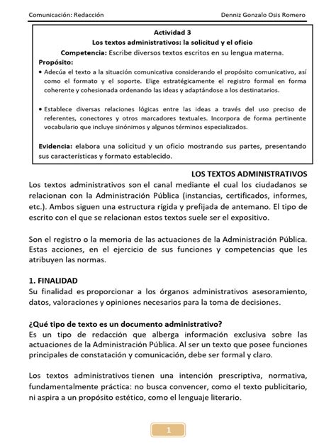 Textos Administrativos Pdf Comunicación Comunicación Humana