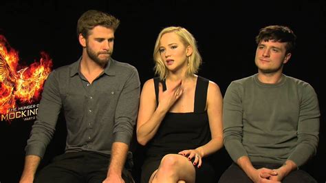 Jennifer Lawrence Liam Hemsworth And Josh Hutcherson On Going To The