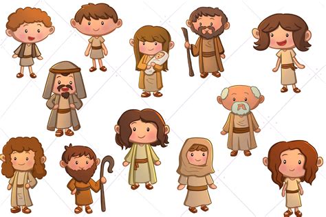 Biblical People Clip Art Collection Graphic By Keepinitkawaiidesign