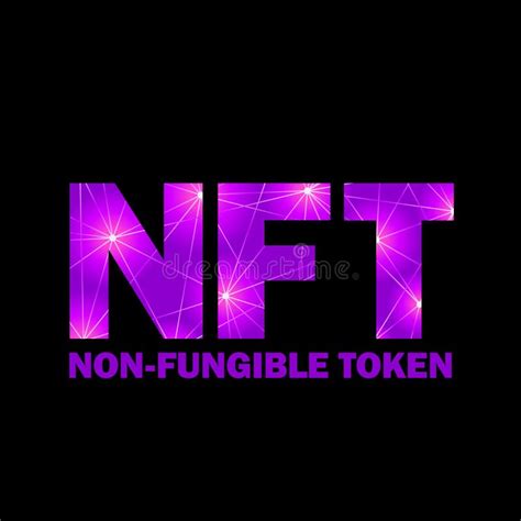NFT Non Fungible Token Logo Header Banner Vector Illustration Digital