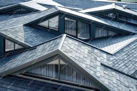 Premium Photo Modern Roof With Angular Architectural Design