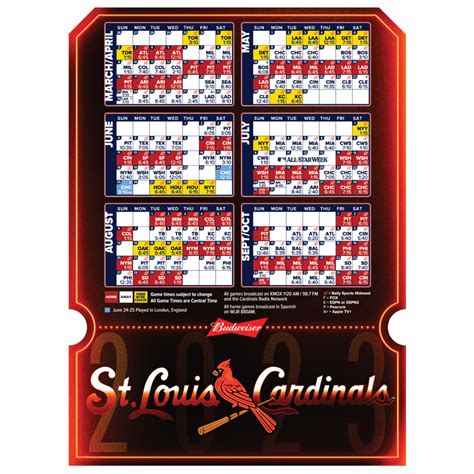 Stl Cardinals 2025 Schedule Printable Gavin Fisher