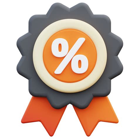 3d Render Of Discount Badge Icon 23984888 Png