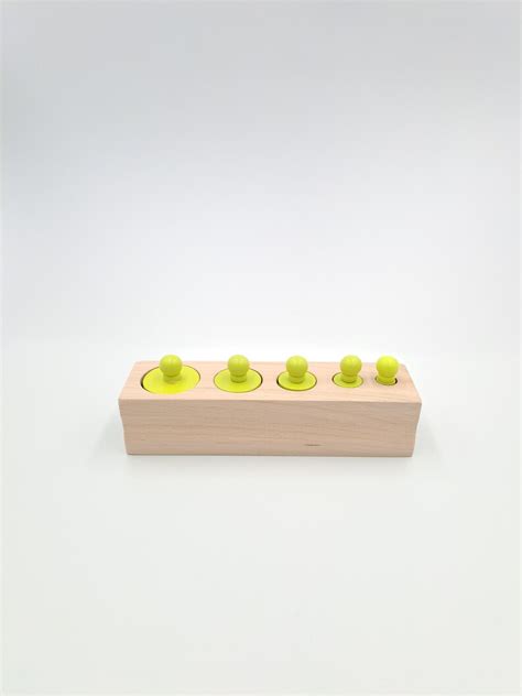 Wooden Knobbed Cylinder Puzzle Etsy