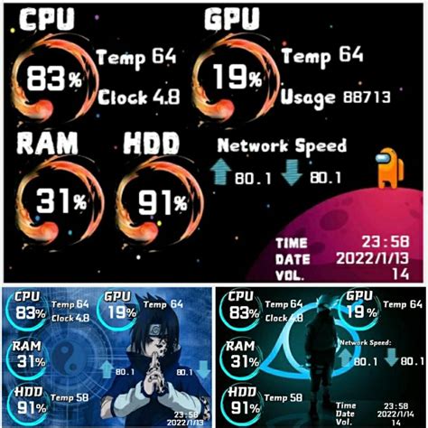 CPU Monitoring Smart Screen IPS Sensor Panel Computers Tech Parts Accessories Monitor