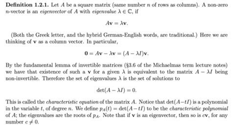 Eigenvalues And Eigenvectors Flashcards Quizlet