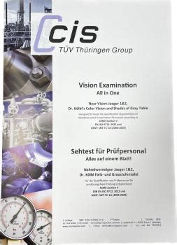 CIS Registration Page Vision Examination For Testing Personnel