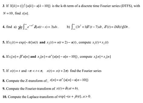Solved Part I Definitions Define The Following 1 A LTI Chegg