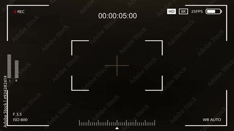 Video Camera Recording Screen Low Battery Signal Camera Recording