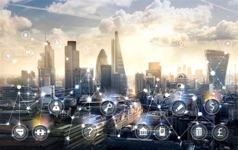 현대 고층 런던의 도시 및 비즈니스 네트워크 연결 개념 기술 변환 및 혁신 아이디어입니다 런던 시에 대한 스톡 사진 및 기타 이미지 Istock