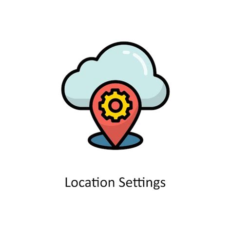 Premium Vector Location Settings Vector Filled Outline Icon Design