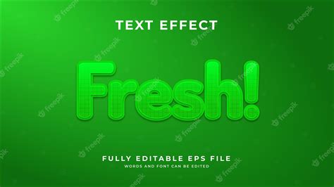 Premium Vector Fresh Text Effect Style