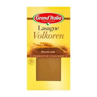 Grand Italia Lasagnebladen volkoren product en prijs van 250 g pak à