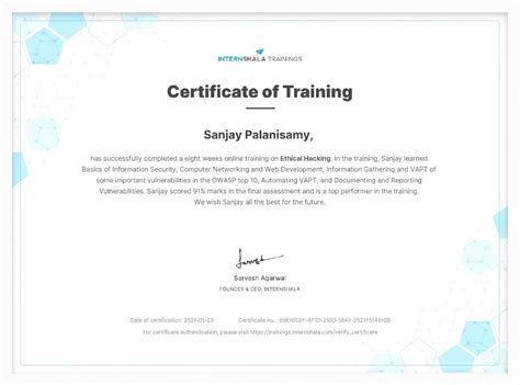 Completed Ethical Hacking Course Sanjay Palanisamy Posted On The Topic Linkedin