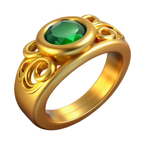 Energetic Spectacular Hyper Specific Professional Render Of A Single Golden Ring Intricate