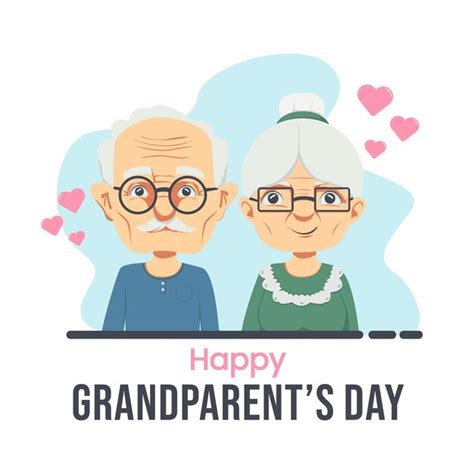Ilustración de dibujos animados lindo de pareja mayor adecuada para el