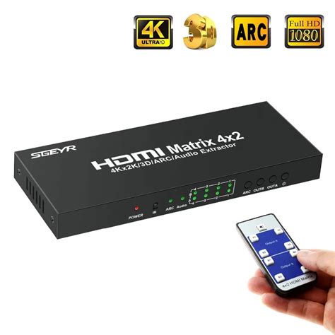 Aliexpress Buy HDMI Matrix 4x2 HDMI Matrix Switch 4 Input To 2