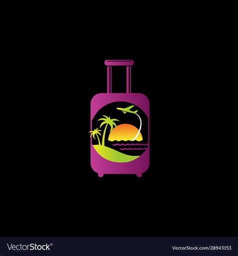 Creative Colorful Travel Bag Design Logo Vector Image