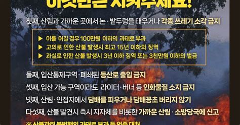 산림청 4월 한달 산불 특별대책기간대형산불 대응