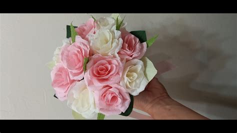 How To Make Crepe Paper Rose Flowers Part YouTube