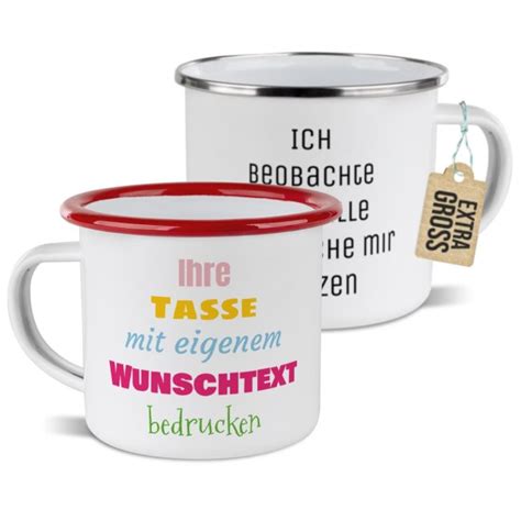 Tasse Aus Emaille Mit Text Print Royal 1395