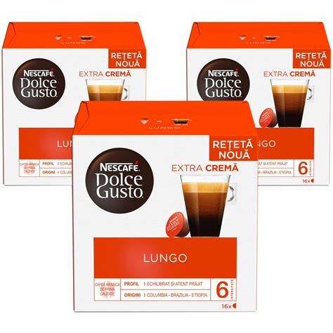 Set 3 x Capsule Nescafé Dolce Gusto Lungo 48 capsule 312g Pret 117