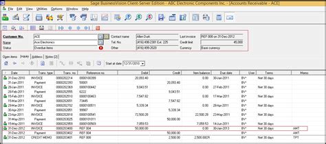 migrate ar invoice summary from sage business vision to sage 300 erp