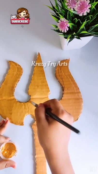 Diy Trishul Making For Devi Look In 5mins Shots Craftyideas Youtubeshorts Diyideas Navratri