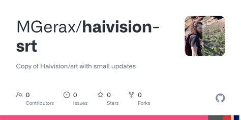 Github Mgeraxhaivision Srt Copy Of Haivisionsrt With Small Updates