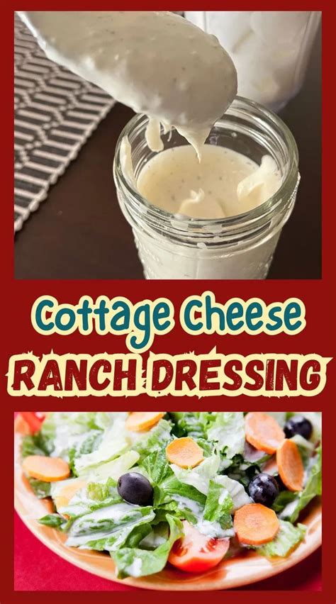 High Protein Cottage Cheese Ranch Dressing Cottage Cheese Salad Dressing Recipes Healthy