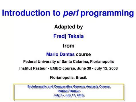 Ppt Introduction To Perl Programming Powerpoint Presentation Free Download Id4615194