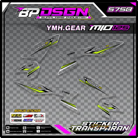 Jual STRIPING TRANSPARAN YAMAHA GEAR 125 STICKER STRIPING YAMAHA MIO