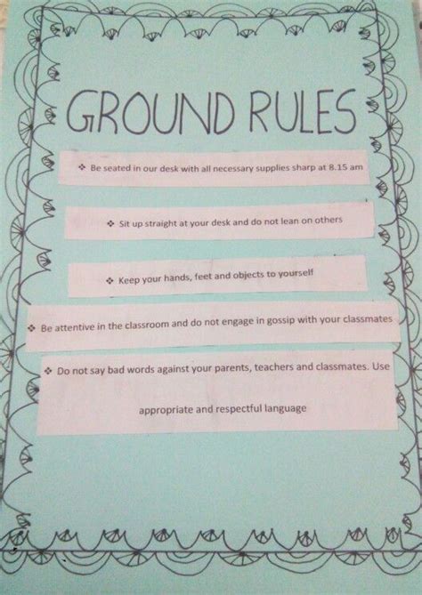 What Are Classroom Ground Rules At Harrison Trethowan Blog