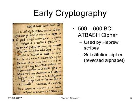 A Brief History Of Cryptography Ppt