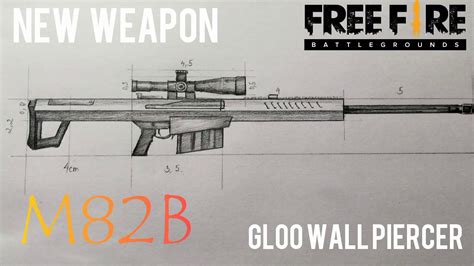 How to draw M82B Gloo Wall Piercer || Vẽ Khẩu M82B || Garena Free Fire - YouTube