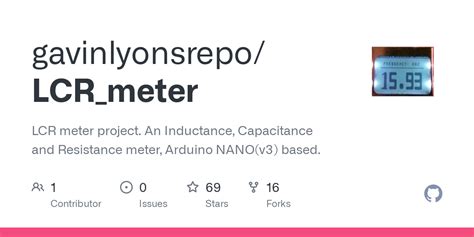 GitHub Gavinlyonsrepo LCR Meter LCR Meter Project An Inductance Capacitance And Resistance