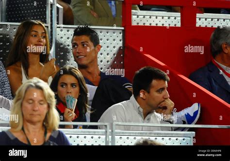 Cristia Ronaldo And Girlfriend Irina Shayk Spain Vs Usa Basketball Game