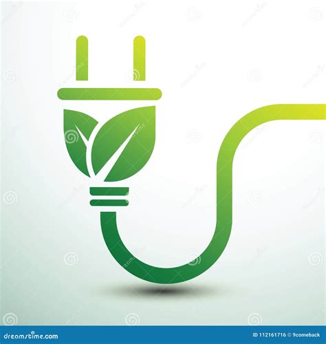 Eco Power Plug Stock Vector Illustration Of Electrical 112161716