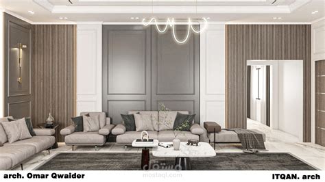 تصميم داخلي مجلس رجال ستايل نيوكلاسيك مستقل