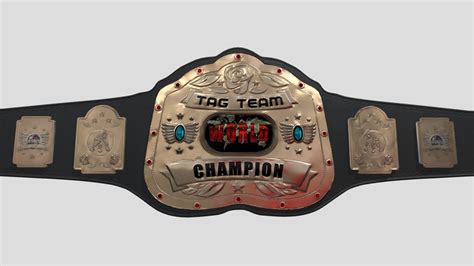 Custom Tag Team Champion Belt Download Free 3d Model By Radioactiveag