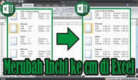 Cara Merubah Inchi Ke CM Di Microsoft Excel Tutorial Microsoft Office