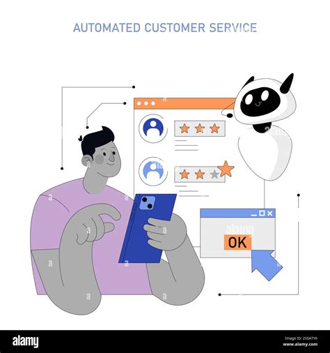 Business Process Automation Concept Man Interacts With An Ai Chatbot