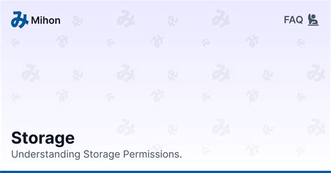 Storage Frequently Asked Questions