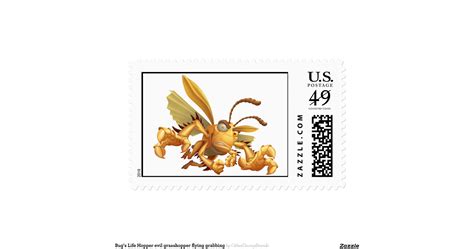 Bugs Life Hopper Evil Grasshopper Flying Grabbing Stamp Zazzle
