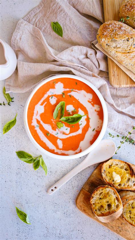 Rustic Roasted Tomato Garlic Soup Fresh Body Fit Mind
